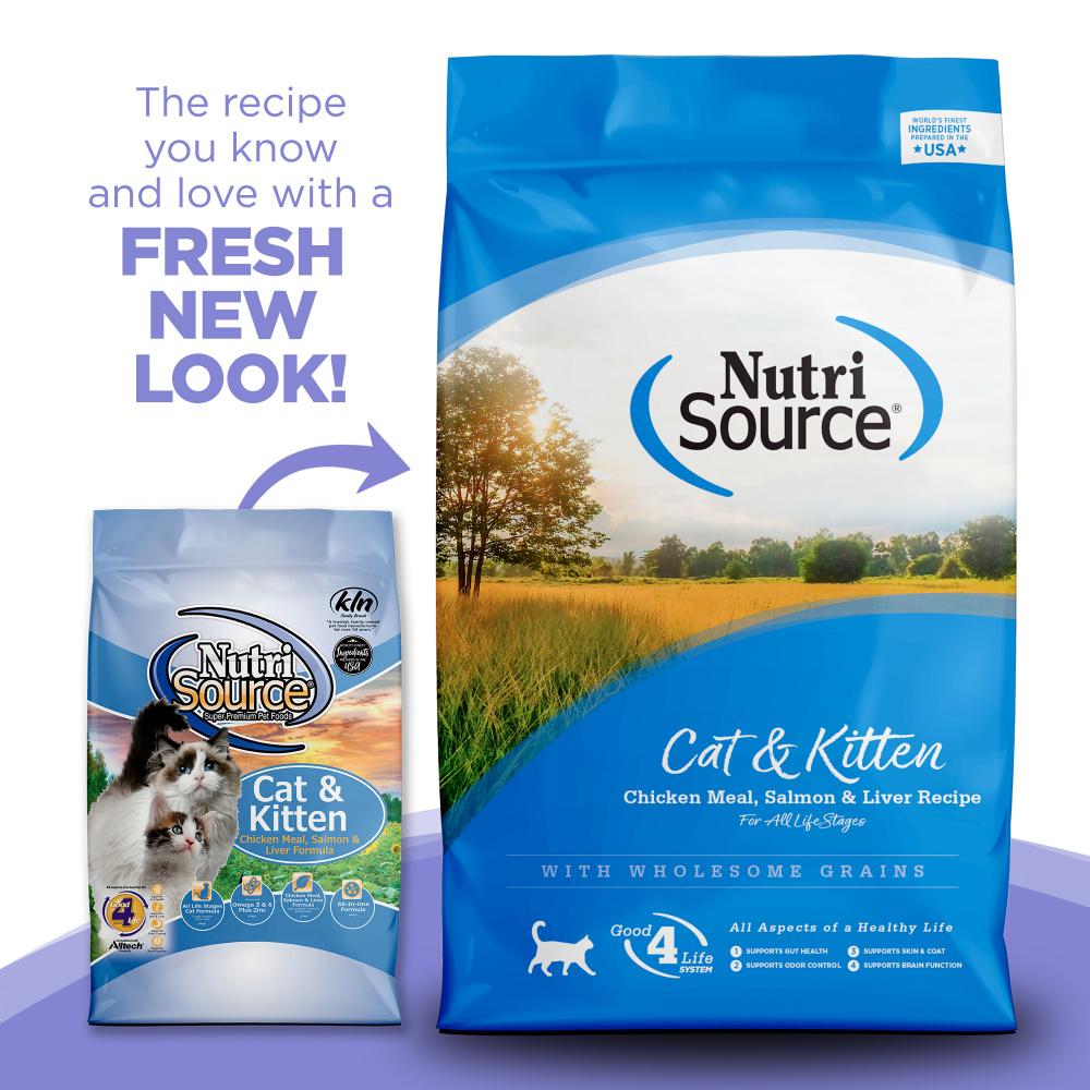 NutriSource® Cat & Kitten Chicken Meal, Salmon & Liver Recipe Healthy ...