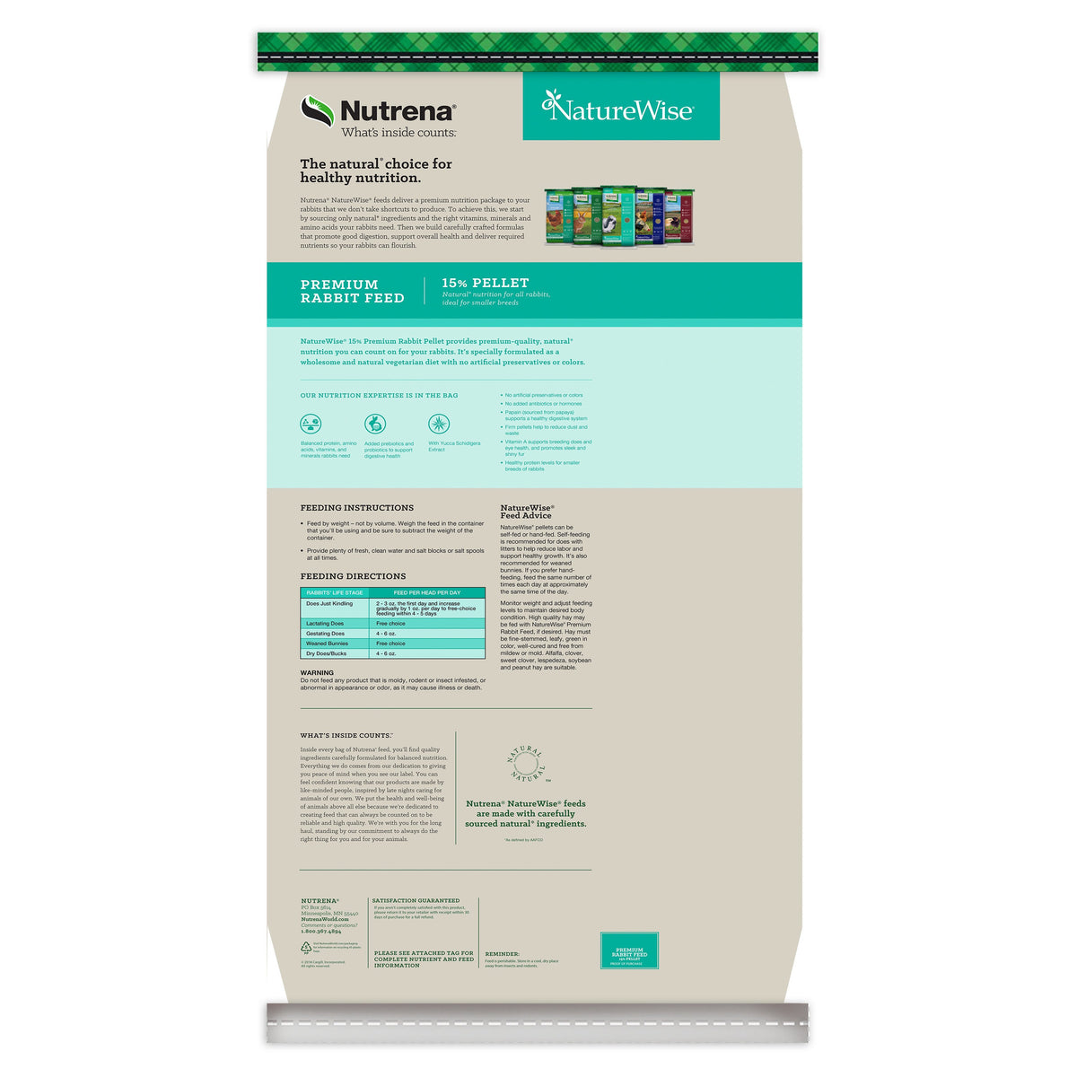 Nutrena® NatureWise® 15% Premium Rabbit Feed - Lake Barrington, IL ...